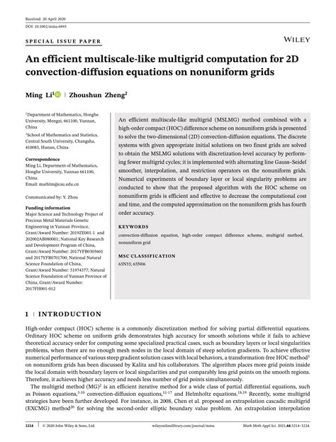 An Efficient Multiscale‐like Multigrid Computation For 2d Convection