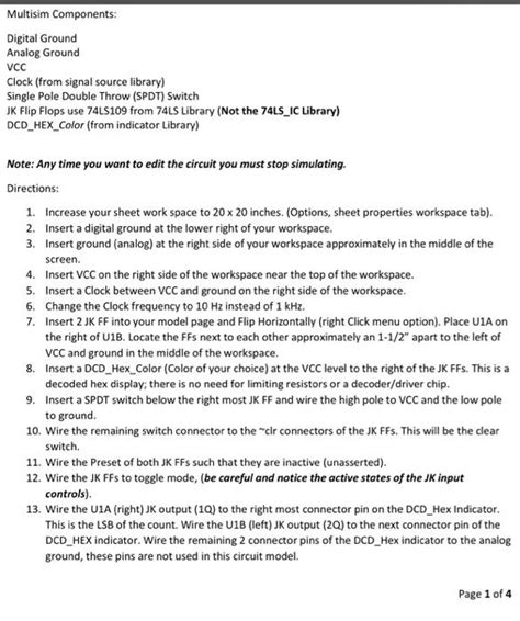 Multisim Components Digital Ground Analog Ground Vcc