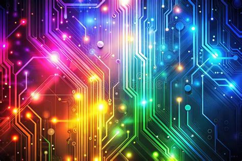 A Vibrant Abstract Circuit Board Design Stunning Digital Art For Technology Backgrounds Posters
