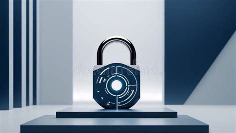 Abstract Graphic Design Of A Secure Digital Lock Technology Concept Stock Illustration
