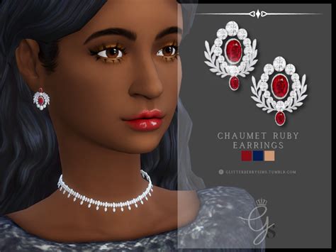 Glitterberrysims Custom Content — Chaumet Ruby Earrings A Gorgeous Matching Earring