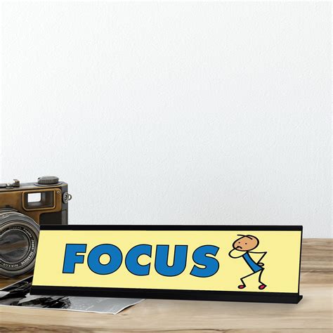 Focus Stick People Desk Sign Novelty Nameplate 2 X 8 Pacific