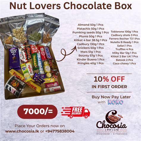 Nut Lovers Chocolate Box Chocosia
