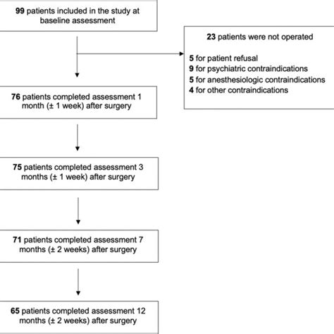 Flowchart Of Subjects During The 1 Year Follow Up After Bariatric