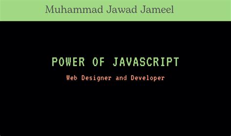 Web Power Of 😯javascript