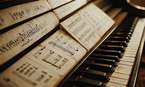 A Sheet Of Music Is Laying On Top Of A Piano Stock Illustration Illustration Of Landscape