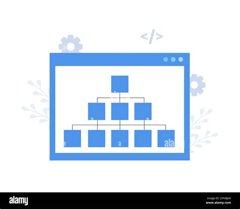Sitemap Creation Icon Seo Optimization Site Architecture Diagram And Structure Website