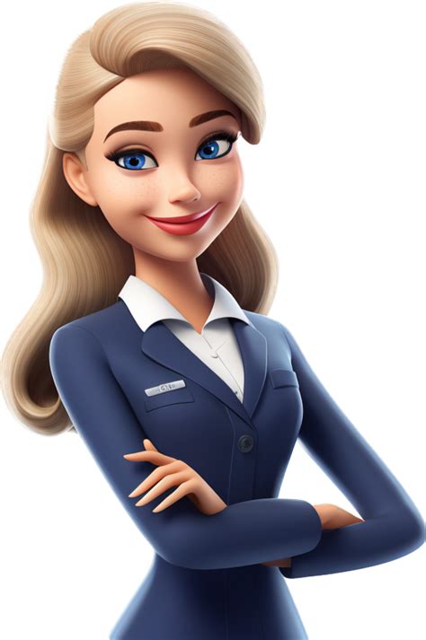 Flight Attendant Png With AI Generated 33302792 PNG