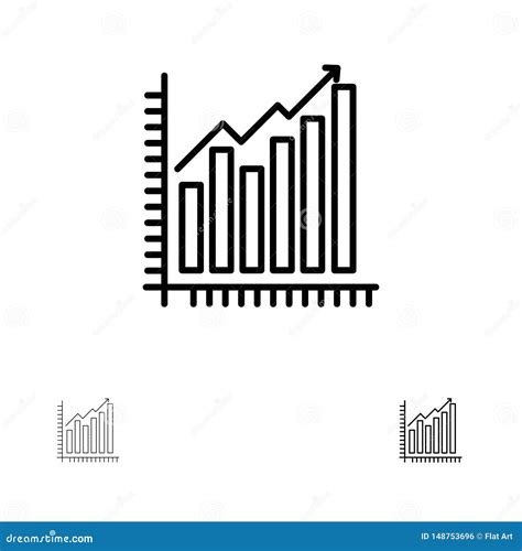 Graph Analytics Business Diagram Marketing Statistics Trends Bold And Thin Black Line Icon