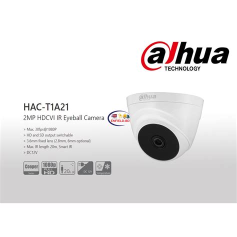 Dahua Camera Hac T1a21p 2mp Hdcvi Ir Eyeball Order Now