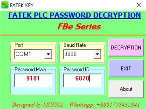 Fatek Fbe Series Plc Password Crack Free Downloadplc Unlock Bd