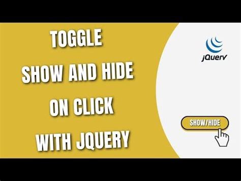 Toggle Show Hide On Click With JQuery HowToCodeSchool Html Tutorial Jquery Tutorial