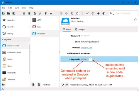 Codebook Help Setting Up Two Step Authentication