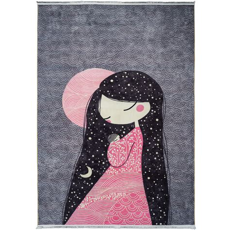 فرش ماشینی کودک طرح مادر و کودک کد 2599013090 تمام رنگ 700 شانه