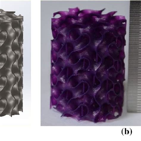 Gyroid Structure A Cad Model B Sla Manufactured Model Download