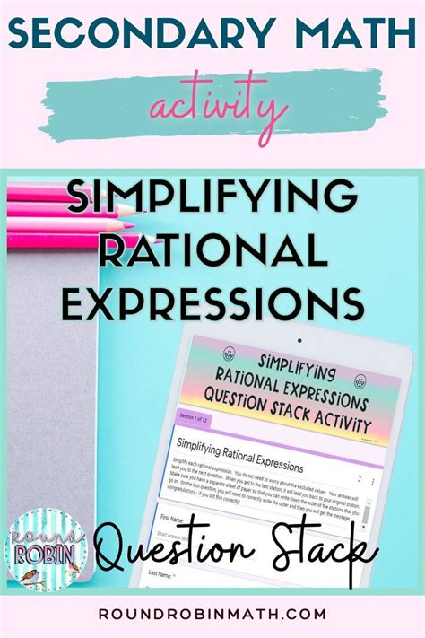 Worksheet Simplify Rational Expressions