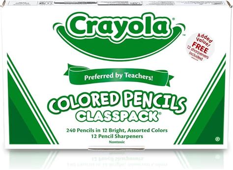 Colored Pencils Classpack 240 Ct Bulk Classroom Supplies Colored