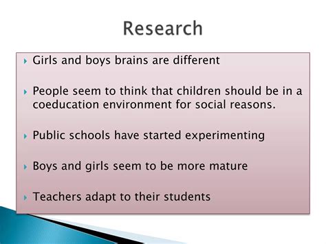 Single Sex Education Versus Coeducation PPTX Daycare And Pre Babe Parenting