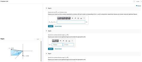 Solved Specify The Coordinate Direction Angle α1 Of F1