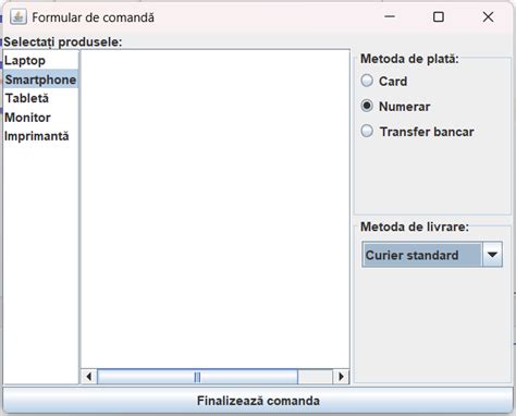 Documentație Java Swing Jlist Jcombobox și Jradiobutton Ingineria