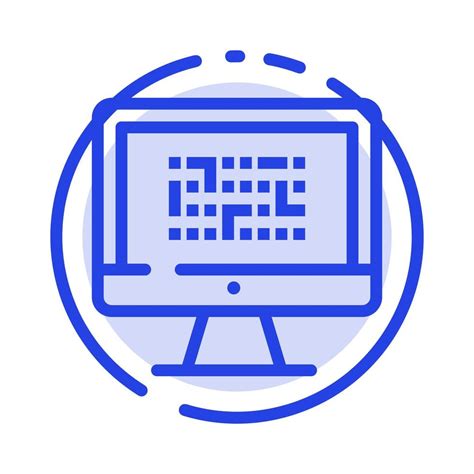 Cryptography Data Ddos Encryption Information Problem Blue Dotted Line Line Icon 19099300 Vector