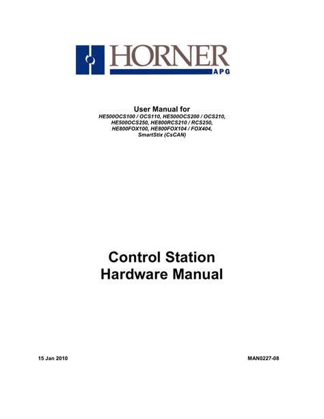 Horner Apg Classic Ocs User Manual Manualzz