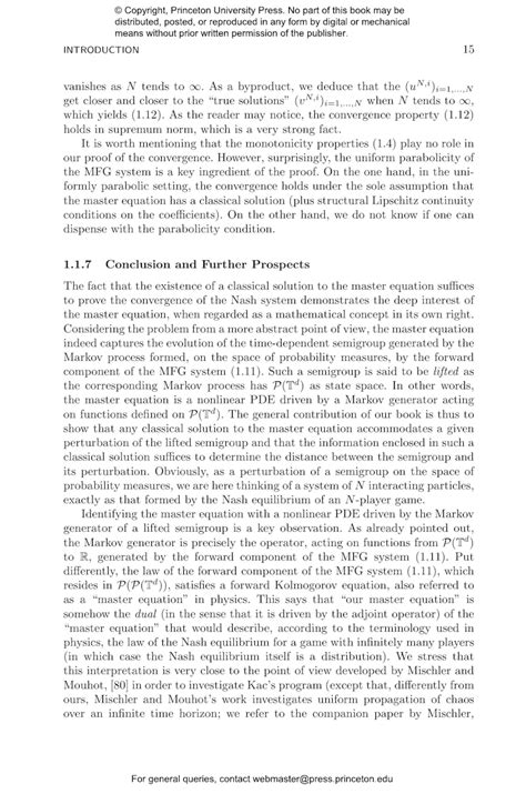 The Master Equation And The Convergence Problem In Mean Field Games Princeton University Press