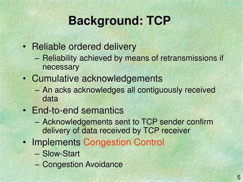 Ppt Tcp Vegas New Techniques For Congestion Detection And Avoidance