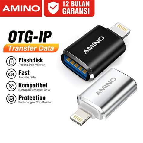 Jual Amino Otg Connector Untuk Iphone Lightning To Usb 3 0 Adapter Hitam Otg Iphone Jakarta