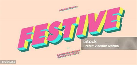 벡터 축제 글꼴 3d 대담한 다채로운 스타일 0명에 대한 스톡 벡터 아트 및 기타 이미지 0명 개체 그룹 공예 Istock