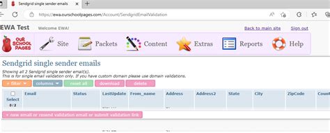 Sendgrid Single Email Sender Validation