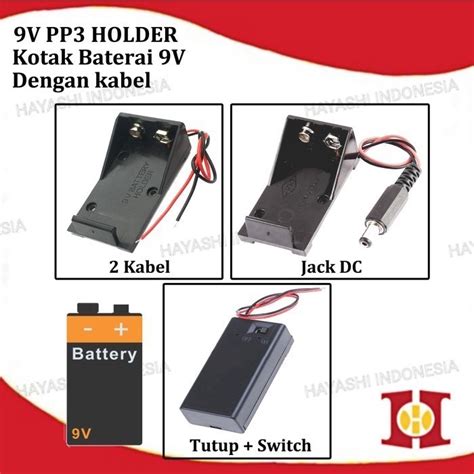 Jual Holder Baterai V Batere Kotak Konektor Box Terminal Battery Pp Kabel Shopee Indonesia