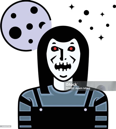 드라큘라 백작 벡터 아이콘 디자인 할로윈 의상 기호 휴일 축하 얼굴 마스크 기호 무서운 괴물 캐릭터 스톡 일러스트레이션 뱀파이어 개념 가발에 대한 스톡 벡터 아트 및 기타