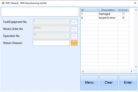 work orders sfdc material