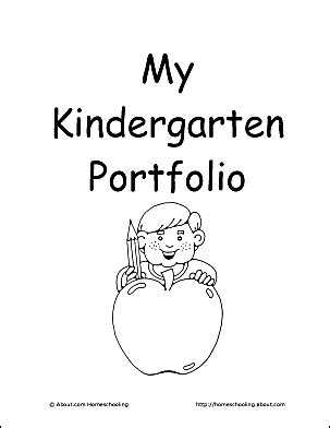 Kindergarten Portfolio Free Printable