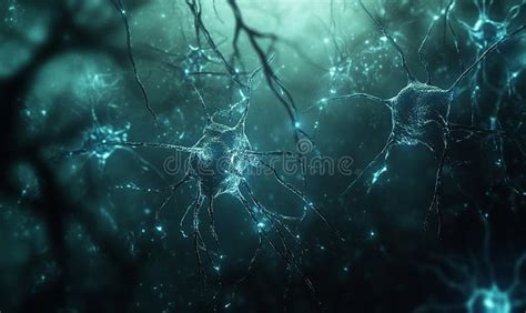 Hyperrealistic Neuron Visualization Stock Illustrations 9 Hyperrealistic Neuron Visualization