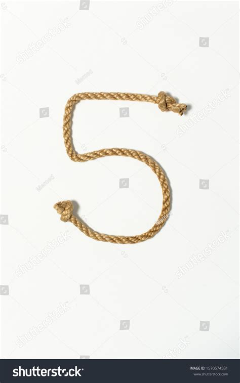 Number Five Depicted Using Jute Rope Stock Photo Edit Now