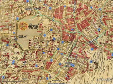 聴いて観て話しメモする江戸の地図 Google Earthから