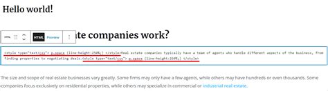 Html Line Spacing