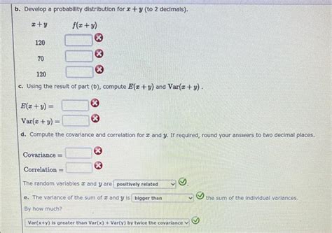 Solved Given Below Is A Bivariate Distribution For The Chegg