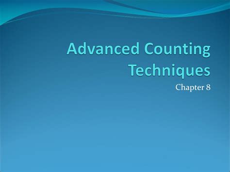 Ppt Advanced Counting Techniques Powerpoint Presentation Free Download Id 9477176