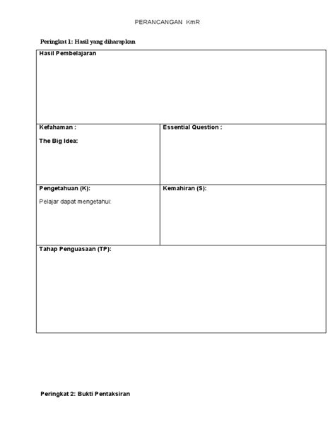 Template Kmr Kosong Pdf
