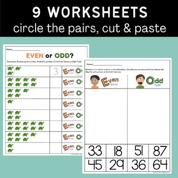 Even Steven Odd Todd Anchor Charts And Worksheets By TheROCKinTeacher