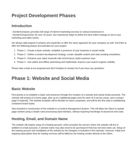 Web Dev Proposal Template