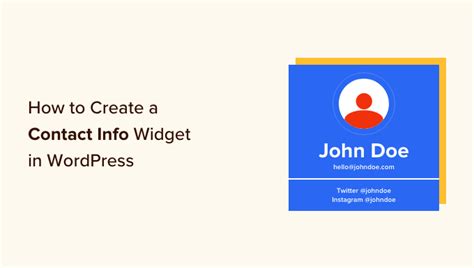 How To Create A Contact Info Widget In Wordpress Syndicate Solutions