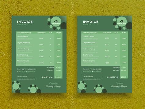 Best Invoice Designs Themes Templates And Downloadable Graphic