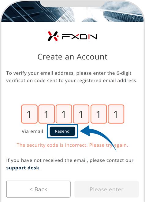 I Entered The Verification Code And Got An Error Fxon™