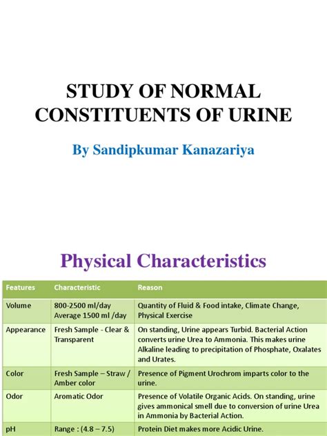 Normal Urine Analysis 22 11 20018 Pdf Urea Urine
