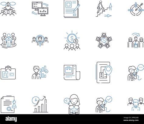 Industry Nerking Line Icons Collection Nerking Industry Connection Collaboration