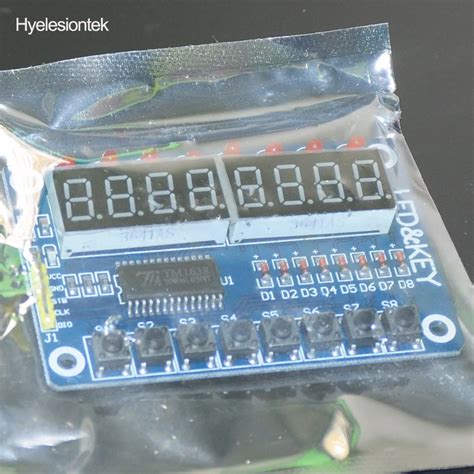 Купить Tm1638 светодиодный дисплей 8 битный цифровой модуль трубка для Arduino и айр 7